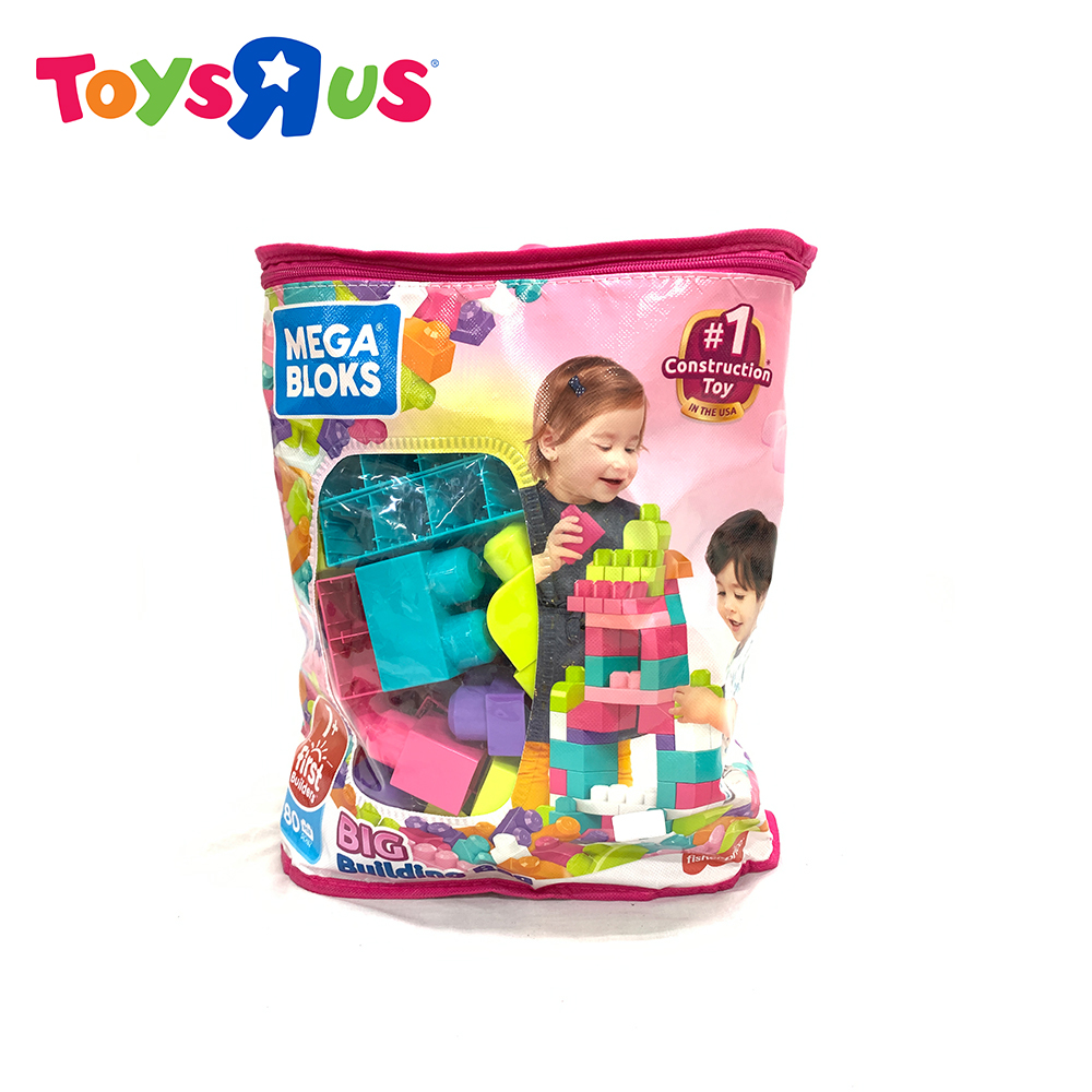 Fisher Price Mega Bloks Big Building Bag (80 pieces) - Pink | Lazada PH