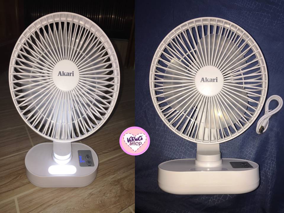 Emergency LED Light Rechargeable Desk Fan Heavy Duty Assorted Color ...