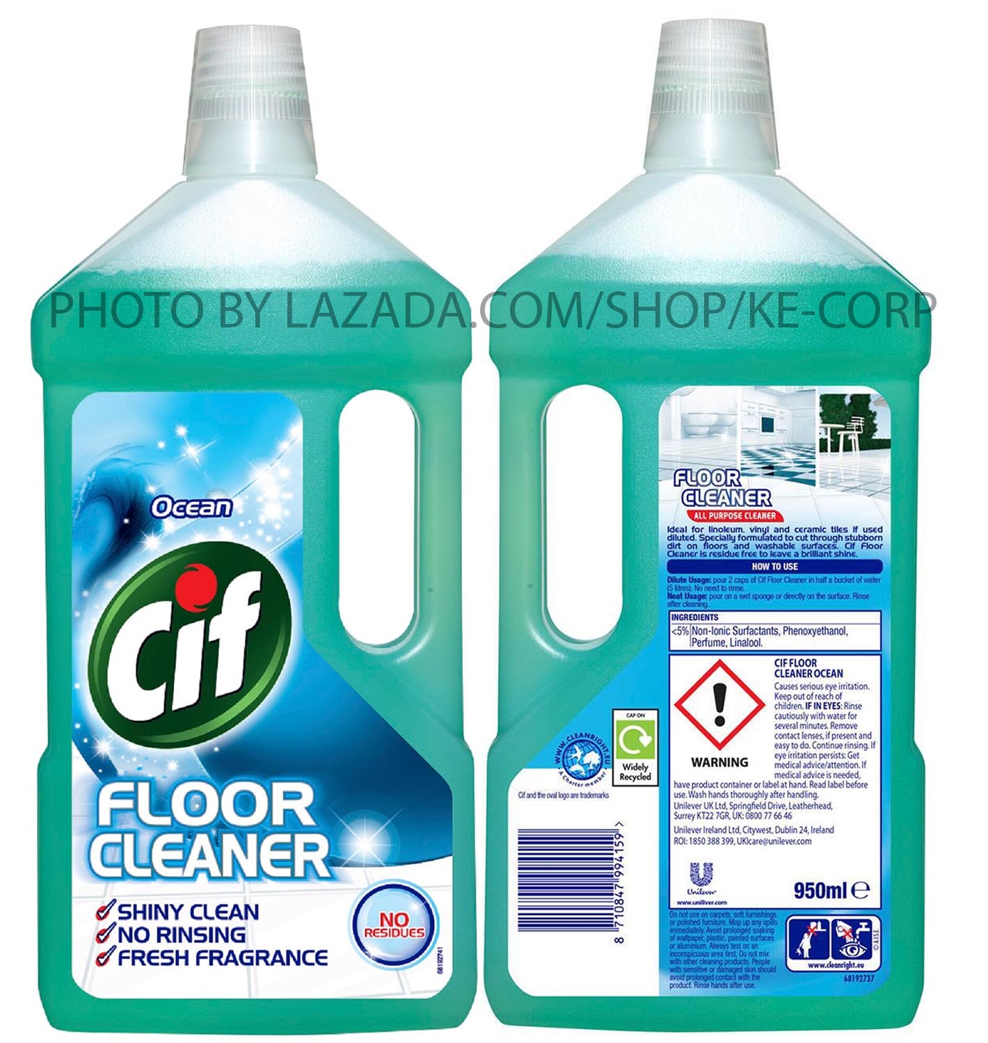 CIF Floor Cleaner No Rinse No Residue Ocean Scent 950ml | Lazada PH