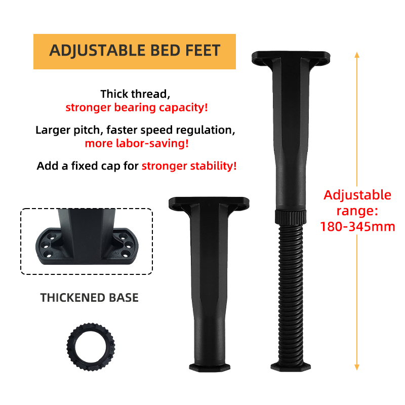 Adjustable Bed Beam Support Foot T-Shaped Retractable Bearing Bracket ...