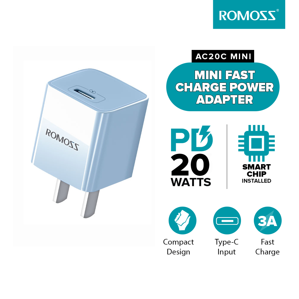 Romoss AC20C Mini PD20W Type C Fast Charger Charger Charging Adapter ...