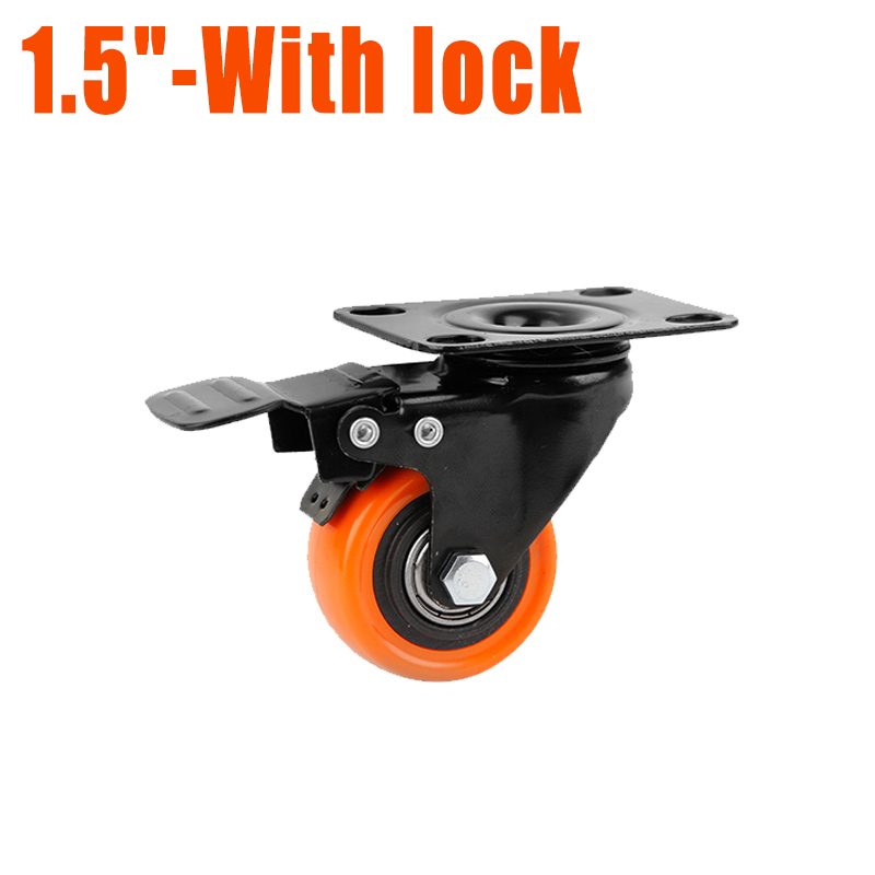 1PC Gold Diamond Caster Wheel Swivel With Lock Trolley Wheels Heavy ...