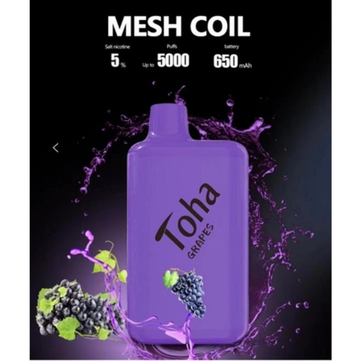 hot vape ☞TOHA 5000Puffs / DISPOSABLE VAPE RECHARGEABLE 9CKR | Lazada PH