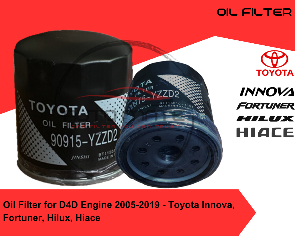 Oil Filter (90915-YZZD2) for D4D Engine 2005-2019, Toyota Innova ...