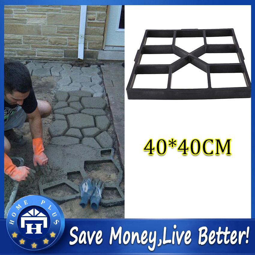 【Hexagon/Roma/Tile/Brick】Plastic Pathway Path Floor Maker Mold DIY ...