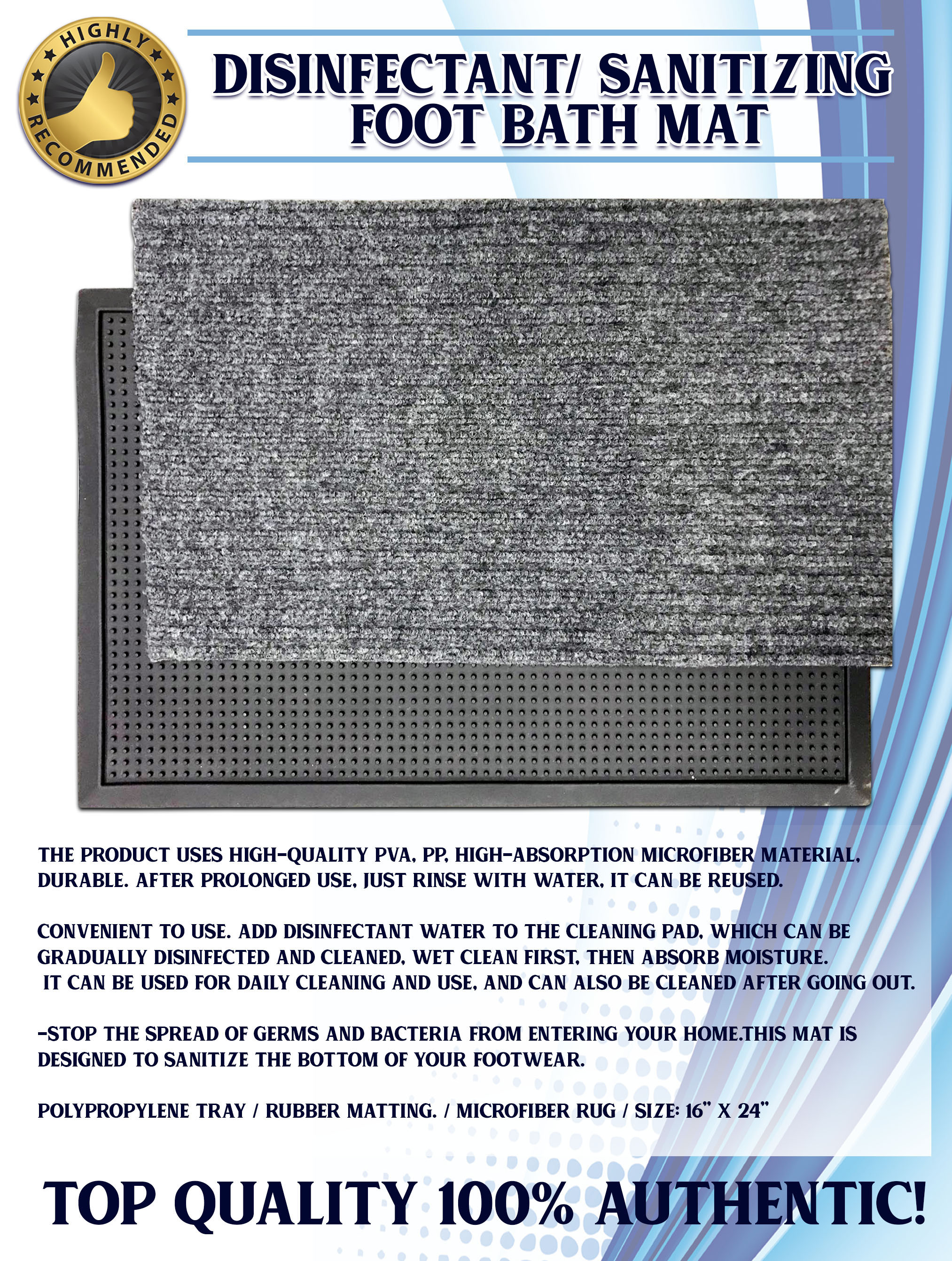 DISINFECTANT/ SANITIZING FOOT BATH MAT (DOTTED) | Lazada PH