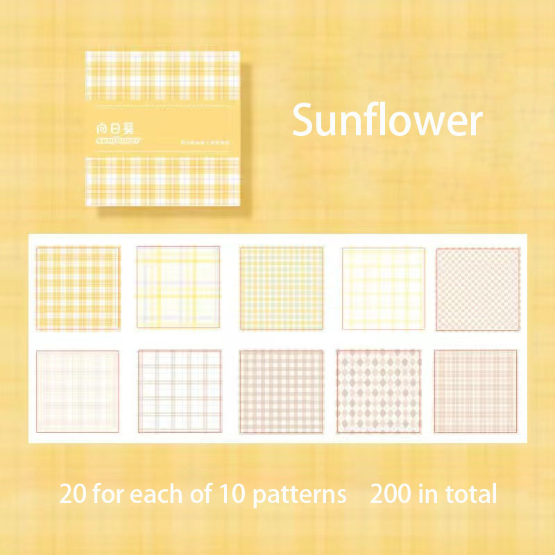 200 Sheets Of Checkered Note Paper Ins Style High Face Value Non-Sticky ...