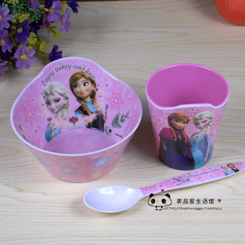 Frozen Aisha children's tableware set home dinner Princess Elsa Bowl ...