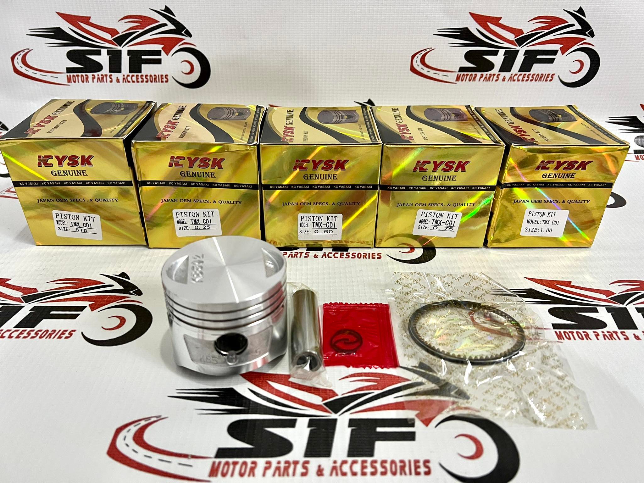 SIF PISTON KIT HONDA TMX 155 CDI STD/0.25/0.50/0.75/1.00 (YSK BRAND ...