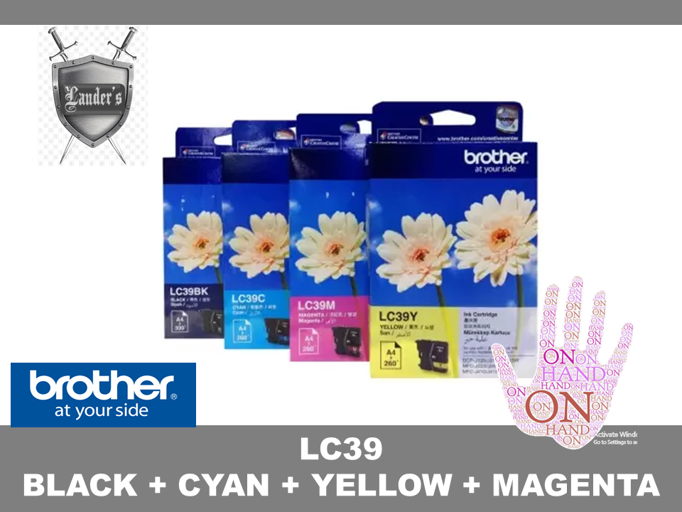 Brother LC39 Black + Cyan + Yellow + Magenta Original Ink Cartridge ...