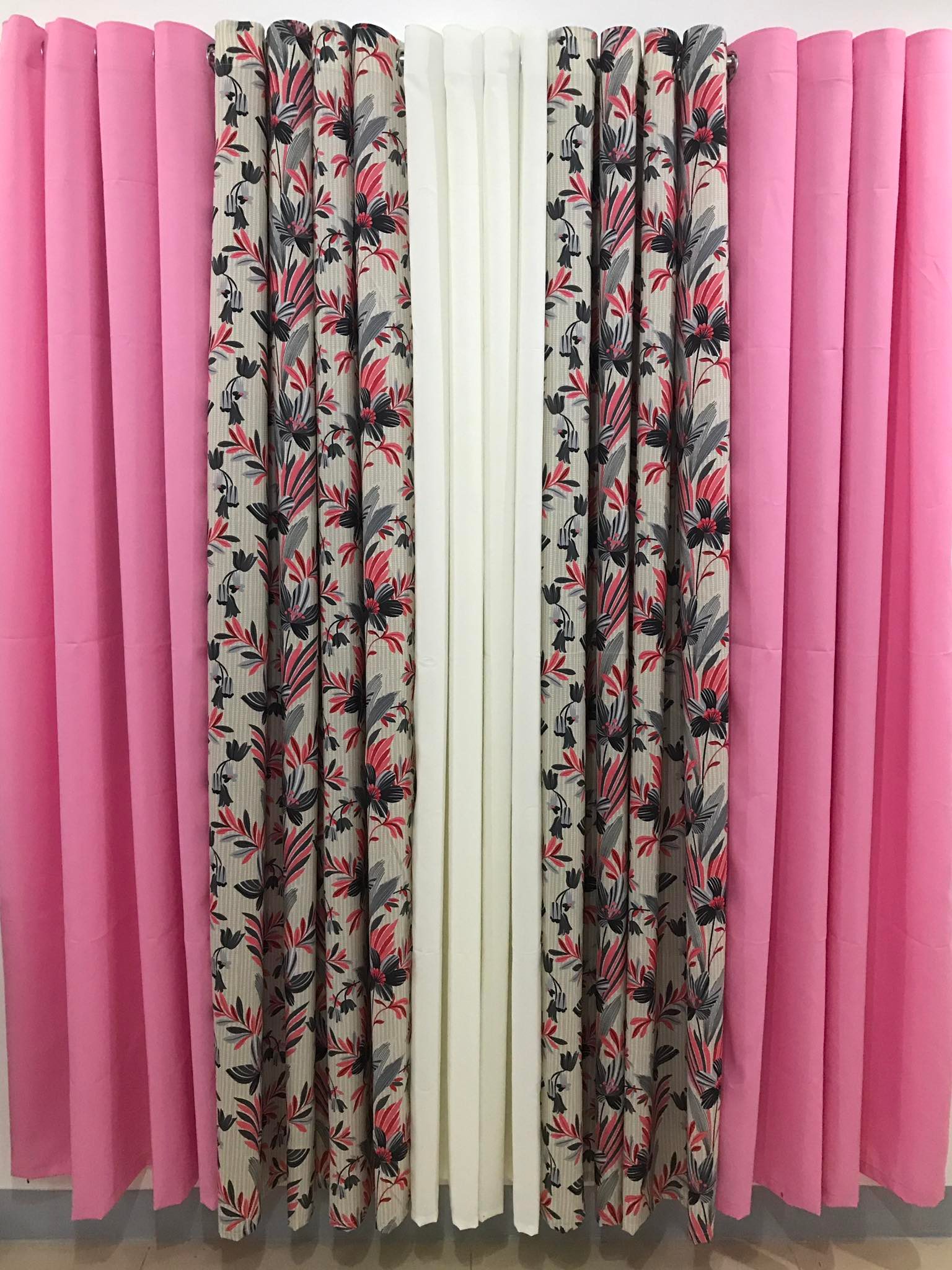 3in1 or 5in1 set - Contessa Gray Ring Curtains sold per set | Lazada PH