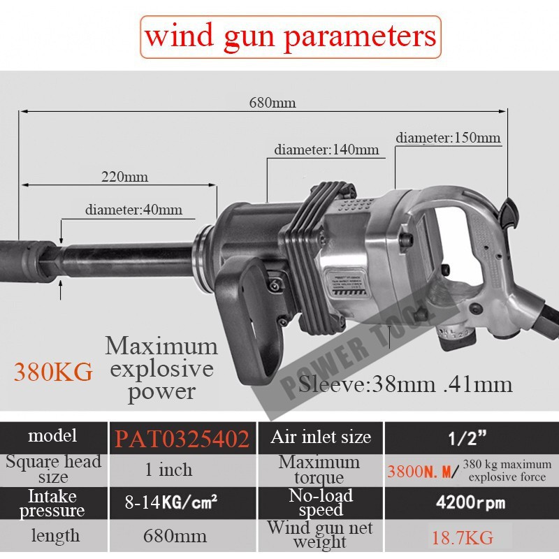 YN PRESCOTT Heavy-duty Pneumatic Impact Wrench 1 inch Drive. Original ...