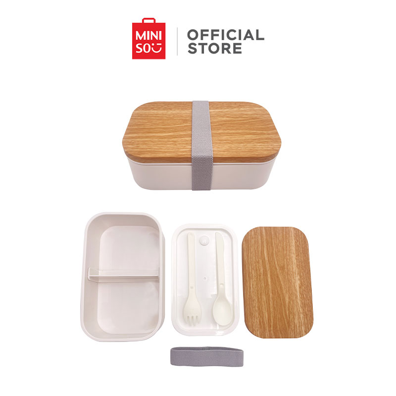 MINISO Wood Grain Design Bento Box 900ml | Lazada PH