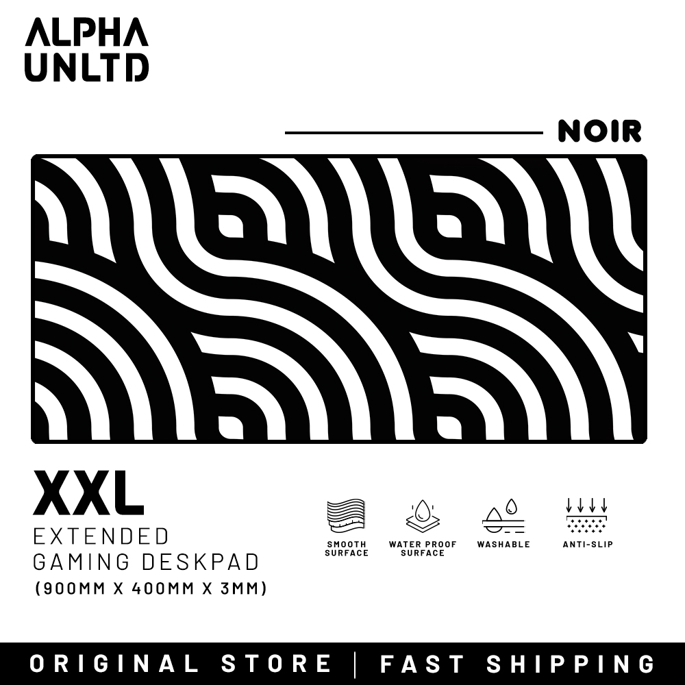 Alpha Unltd Gaming Mousepad XXL | Noir | Standard (Speed-control ...