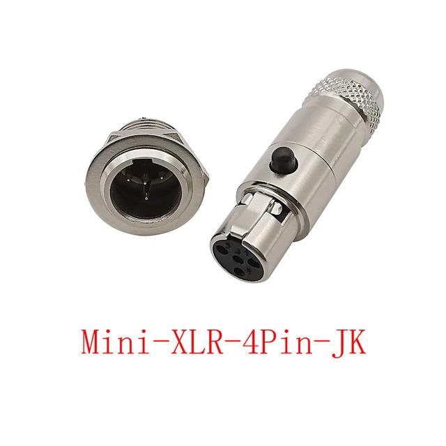 Mini XLR 3 4 5 6 Pin Female Socket Male Plug Chassis Panel Mount Small ...