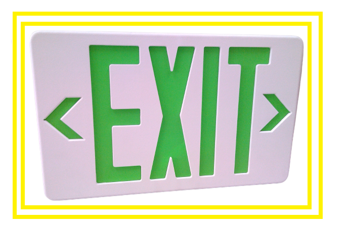 Heavy Duty Exit Sign LED EXIT Sign Plastic Exit Sign with Back up ...