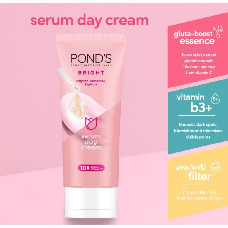 DUO SET: PONDS BRIGHT SERUM DAY CREAM TRIPLE GLOW SERUM WITH ...