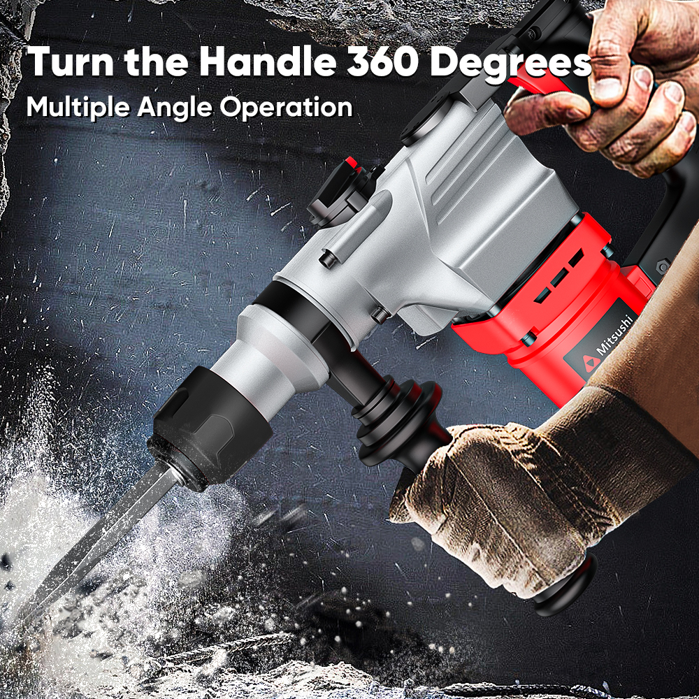 【Free 5pcs drill】Mitsushi 1050W 220V Rotary Hammer Chipping Gun ...