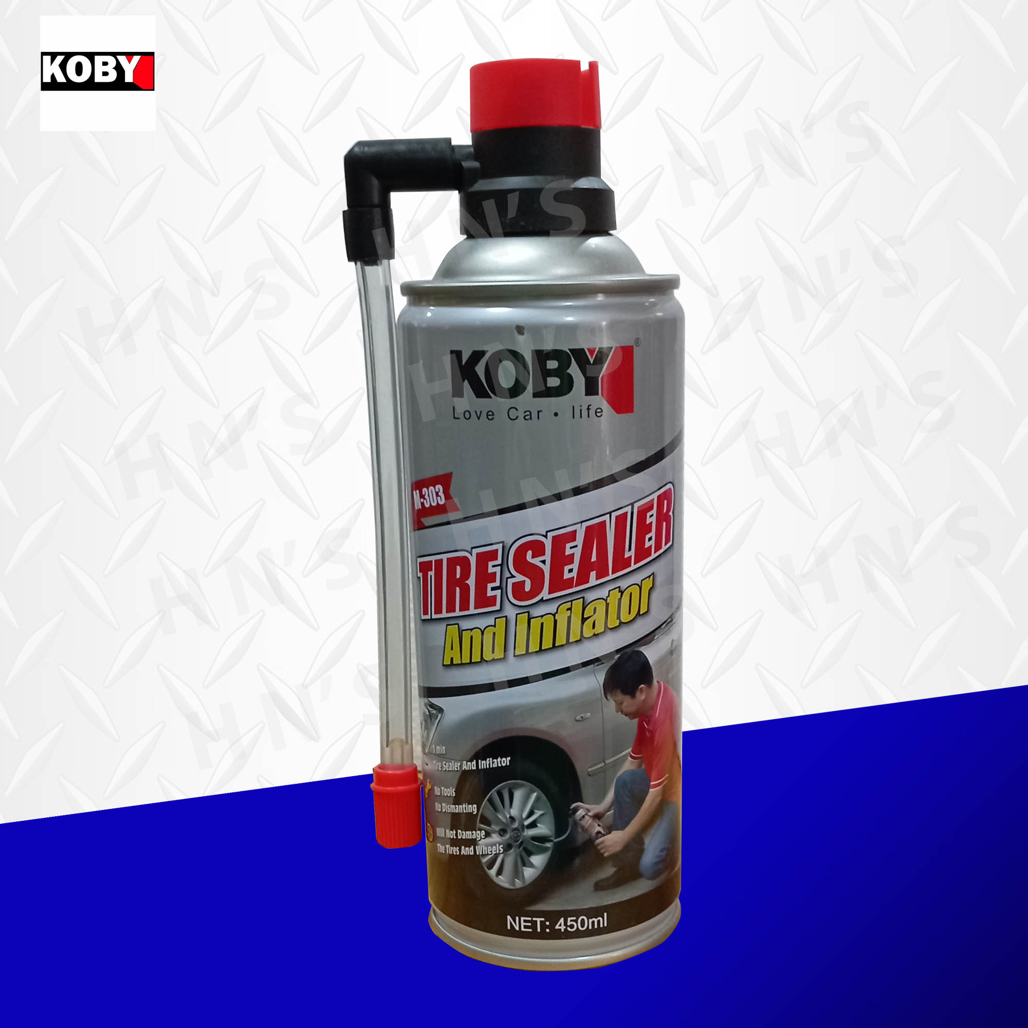 Koby Tire Sealer and Inflator 450ml | Lazada PH