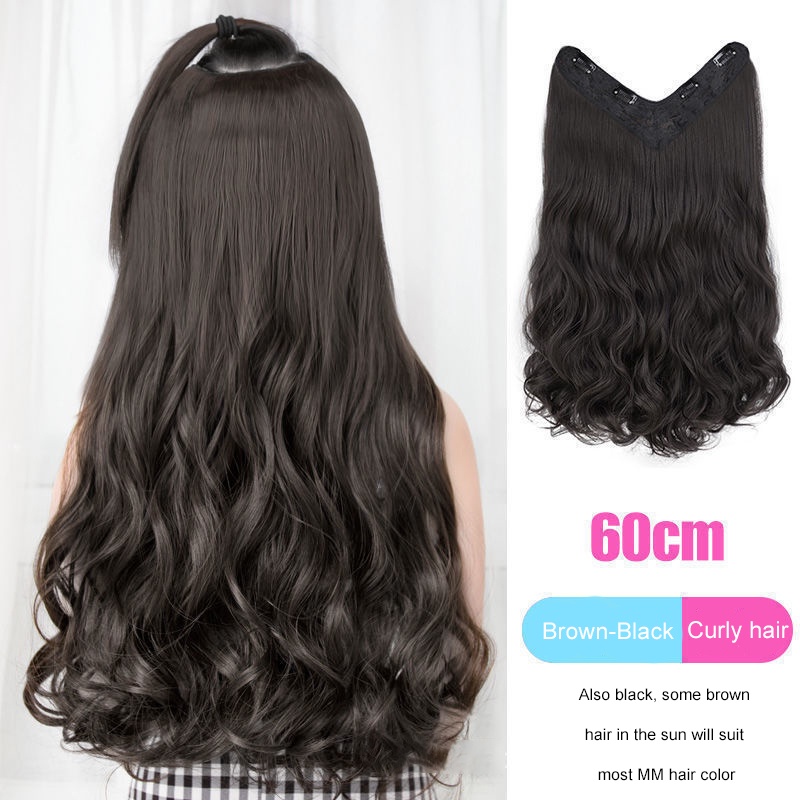 🔥Tamia👍 60cm Female Big Wave Wig Long Hair Seamless Long Curly Hair ...
