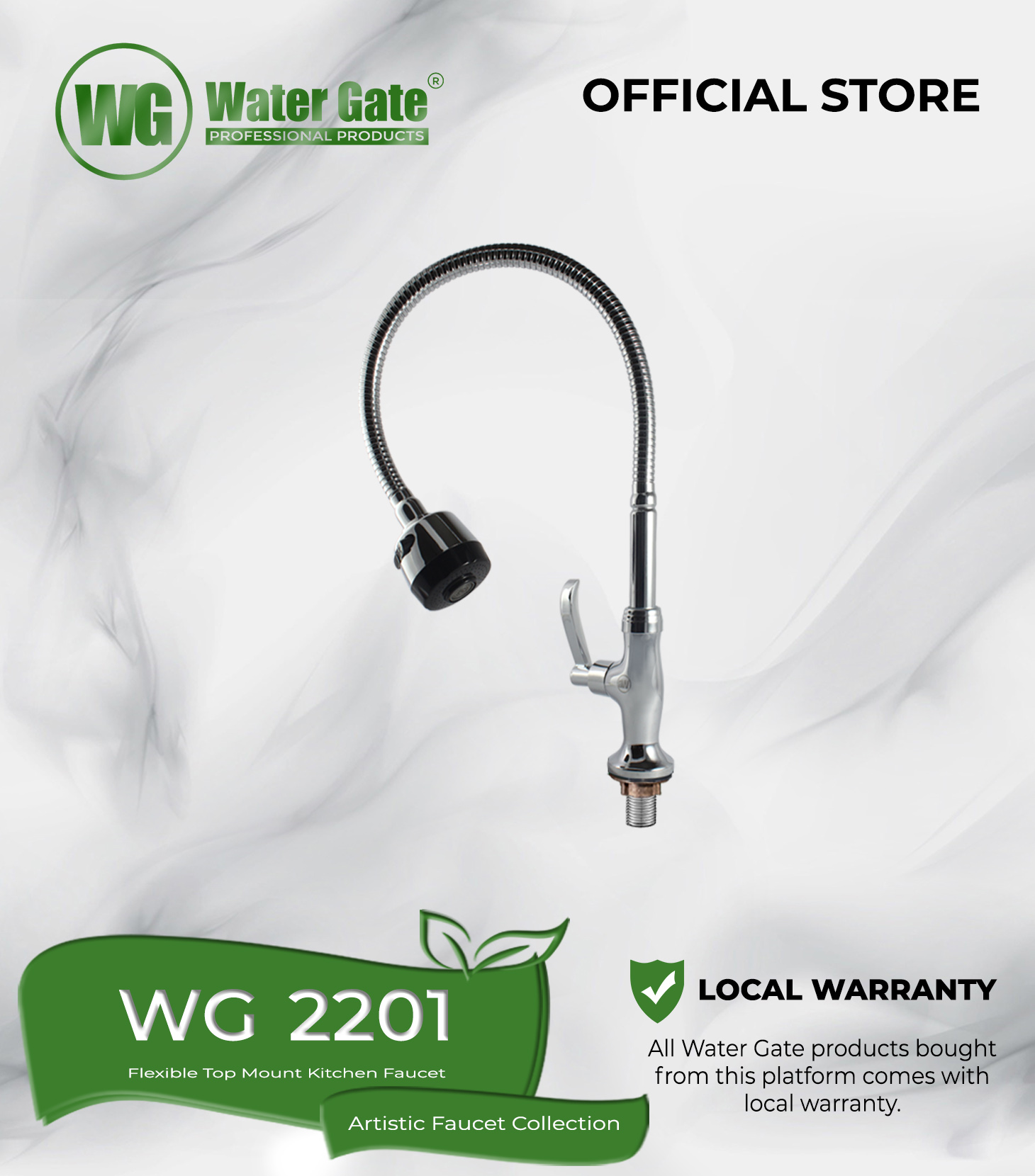Flexible Top Mount Kitchen Faucet | Water Gate WG 2201 | Lazada PH