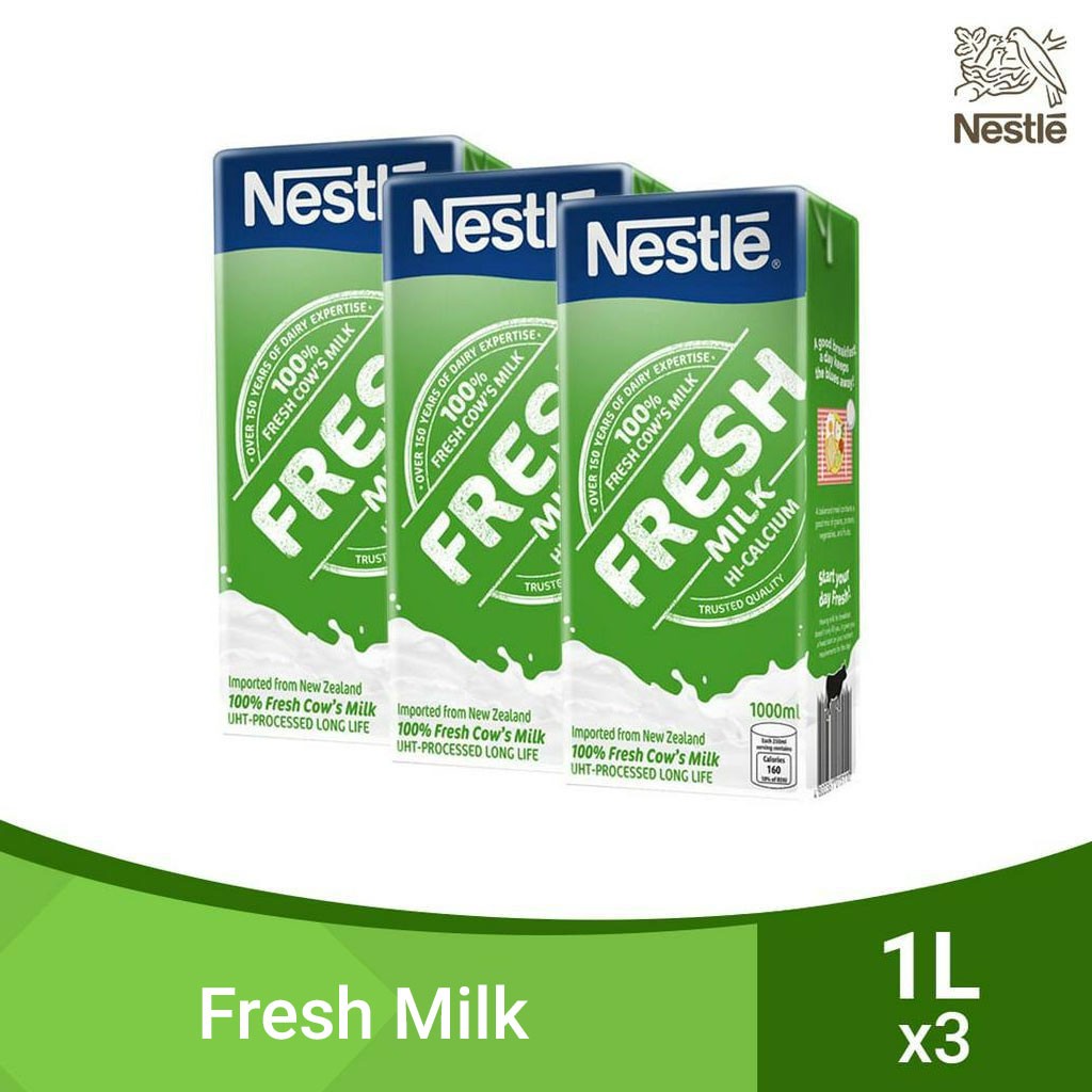 NESTLE Fresh Milk 1L Hi-Calcium - Pack of 3 | Lazada PH