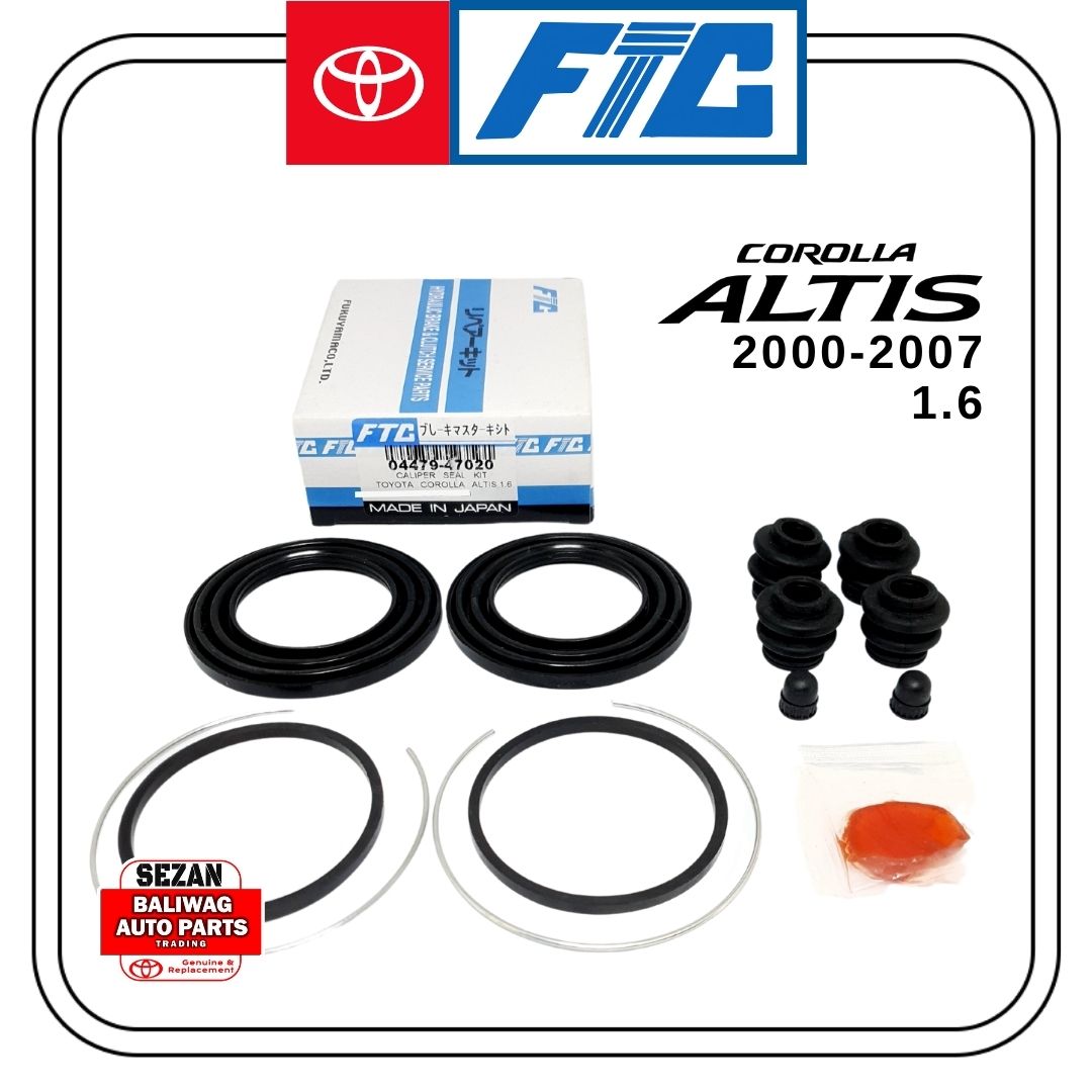 FTC FRONT DISC BRAKE CALIPER KIT TOYOTA COROLLA ALTIS 2000-2007 1.6 ...