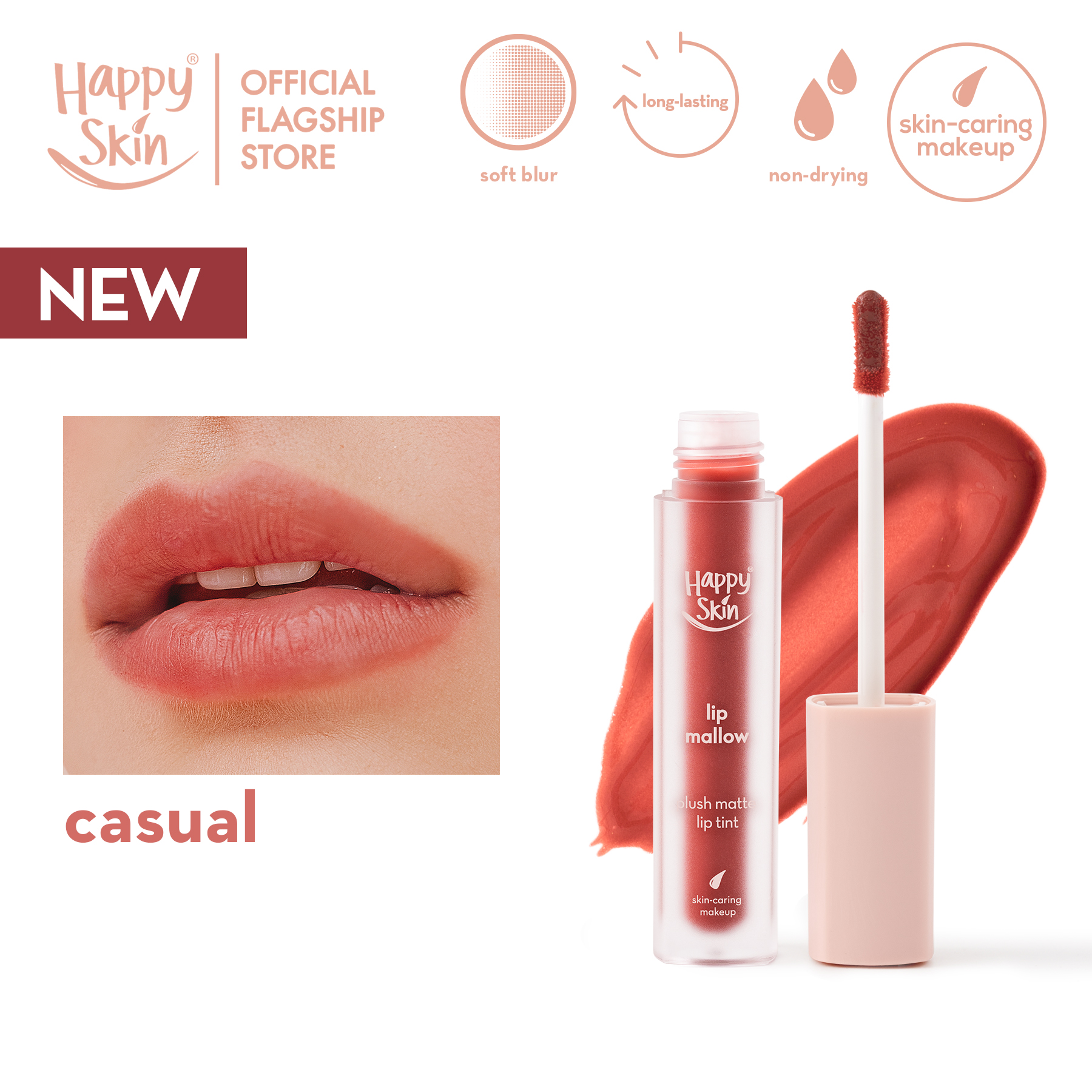 Happy Skin Lip Mallow Tint in Casual | Lazada PH