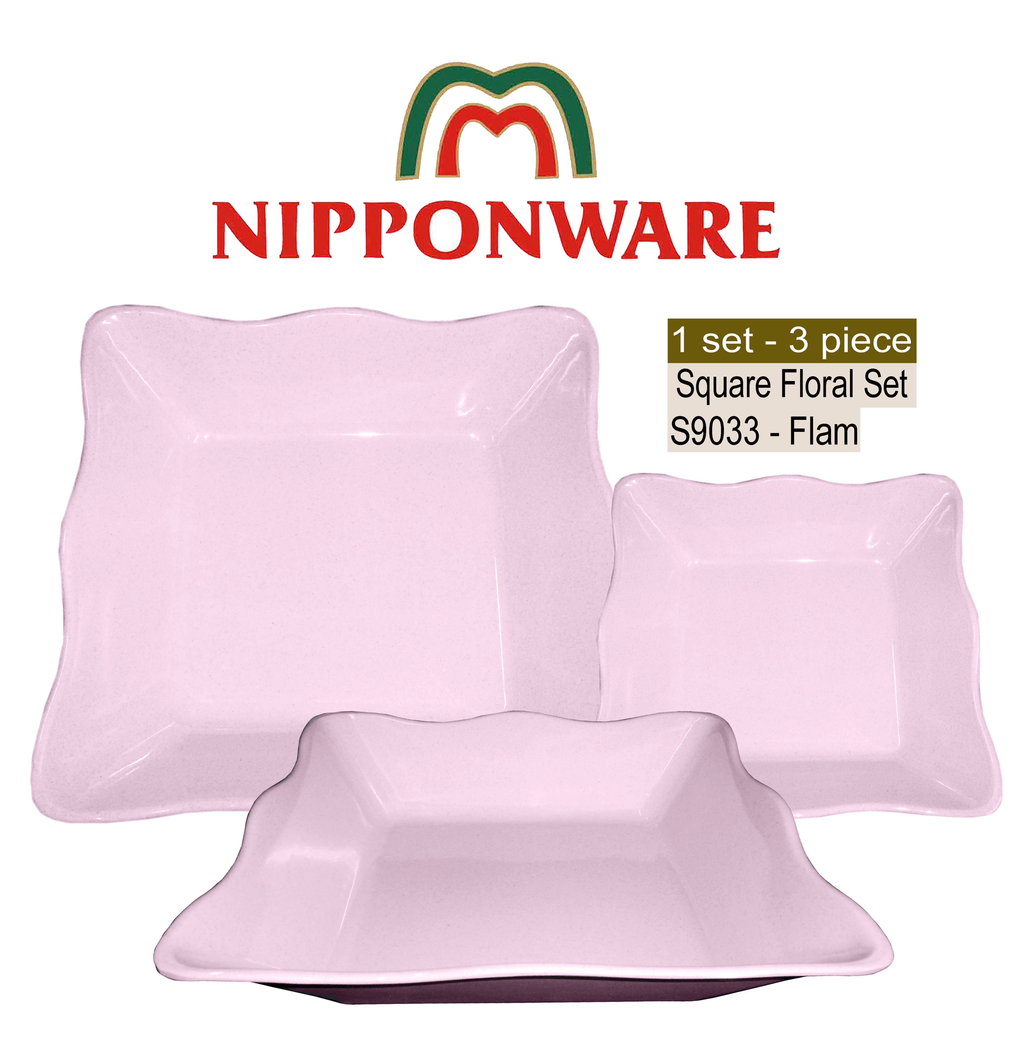 Nipponware 3-piece Square Floral Dish Set | Lazada PH