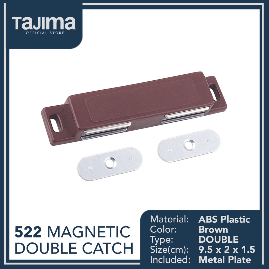 ABS Double Magnetic Cupboard Cabinet Drawer Door Catch Latch Lock (1 pc ...