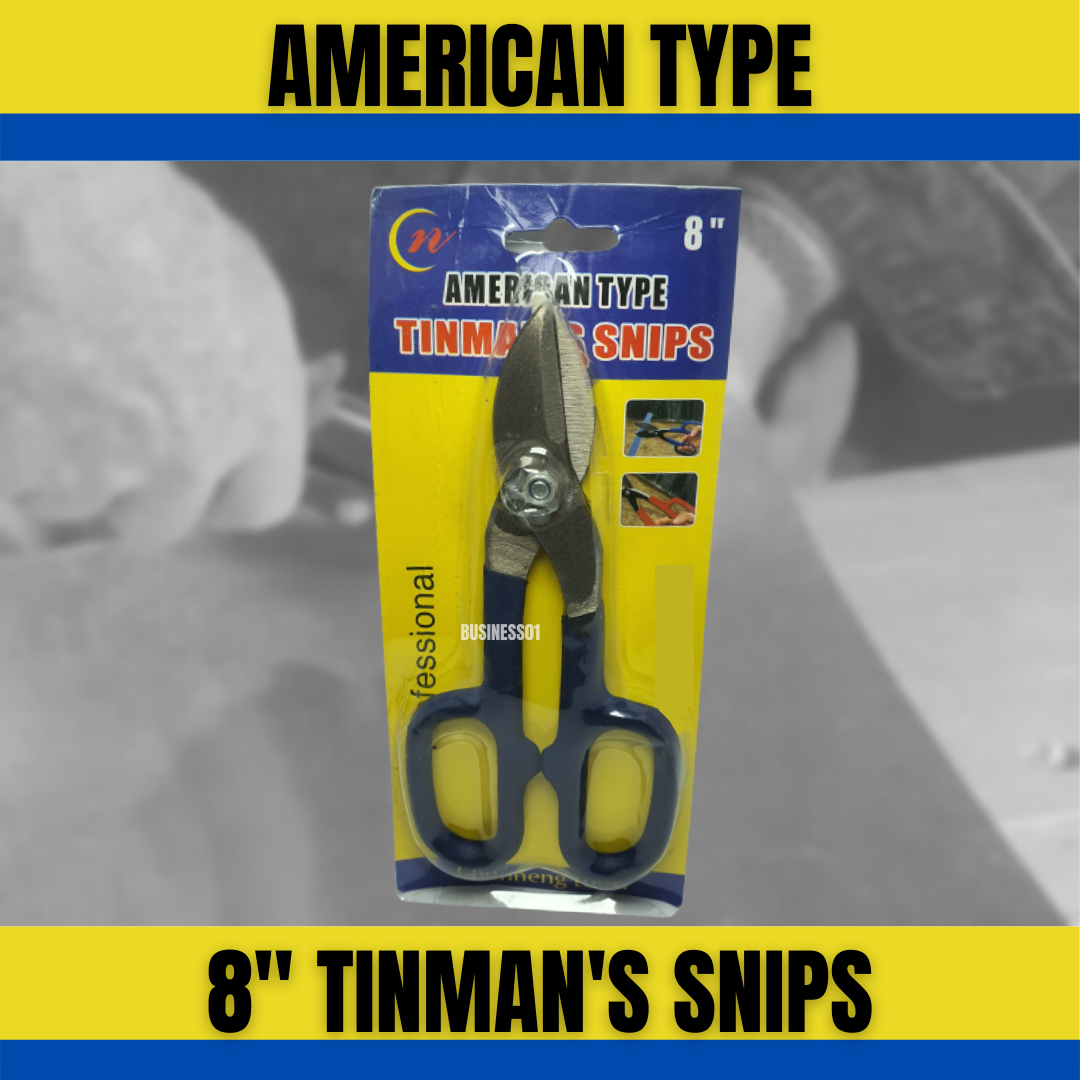 American Type 8" Tinman'S Snip Metal Sheet Cutter Gunting Yero Rubber ...