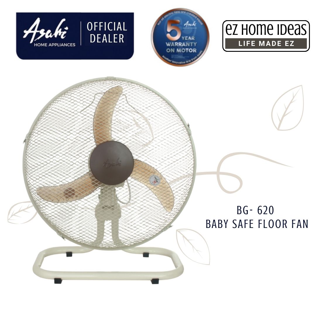 Asahi Baby Safe Floor Fan / Electric Fan (BG-620) with Baby Safe Grill ...