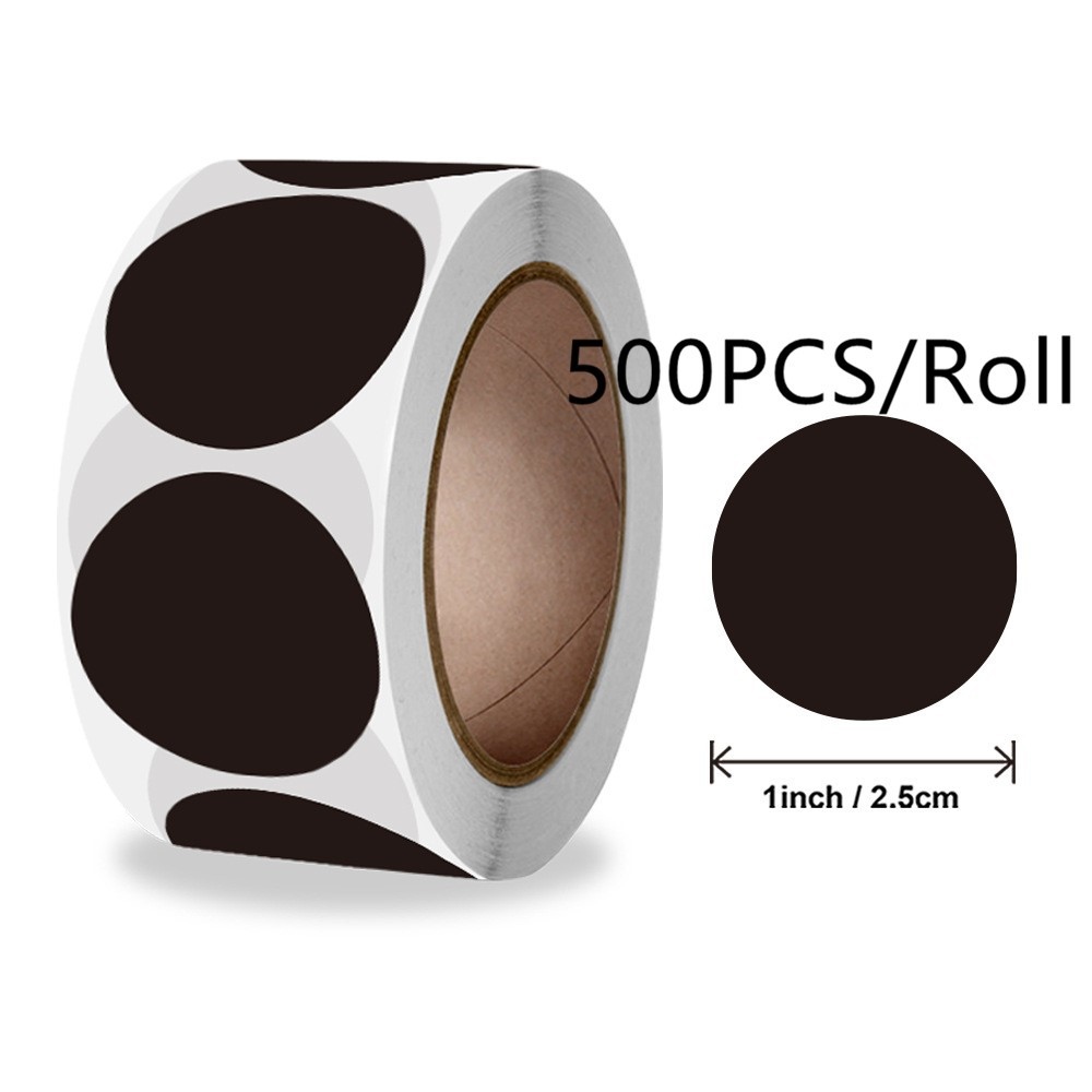 Chroma Label 500 Pieces 1Inch Round Colored Stickers Neon Color Code ...