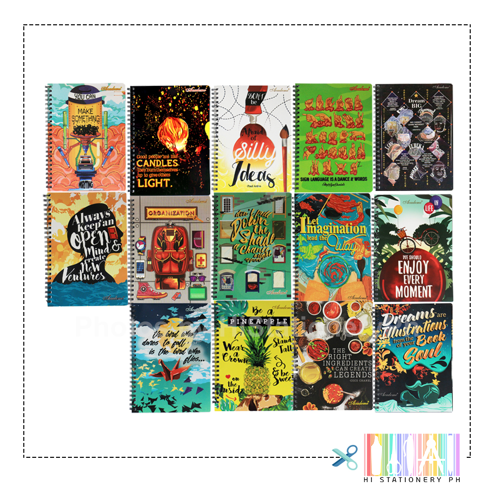 Academe Wizdom Inspire Notebook Double Loop Spiral Notebook - (Random ...