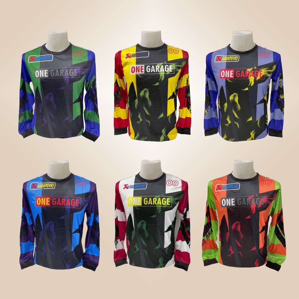 One Garage Motorcycle Jersey Racing Bike Long Sleeves Shirt | 1G DriFit ...