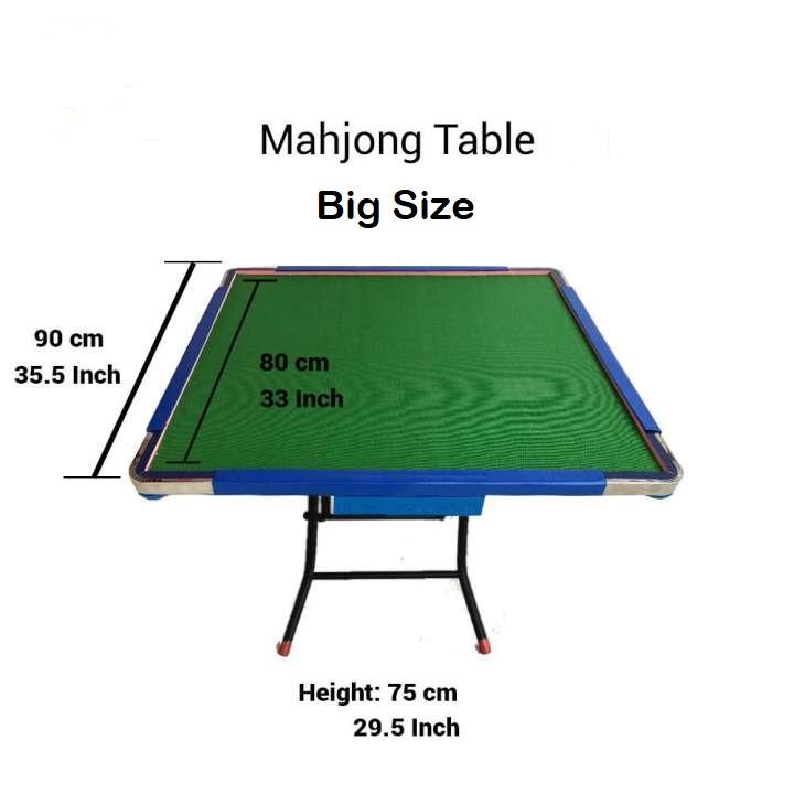Mahjong Table (Big Size) And Optional Of Additional Mahjong Pad (Brown ...