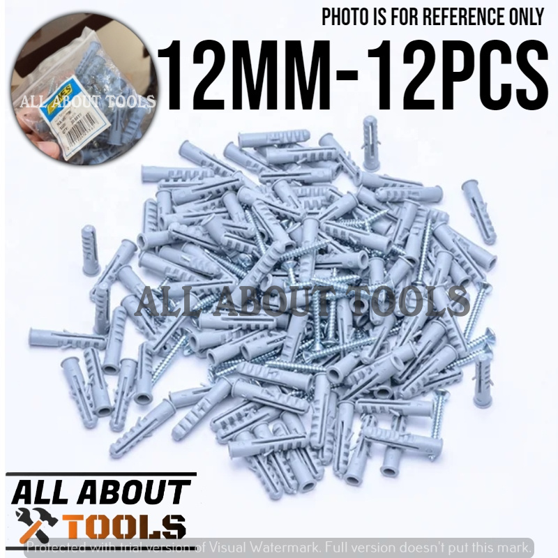 (AAT) 1 PACK Tox & Screws Set (5MM, 6MM, 8MM, 12MM, 10MM) (QUANTITY MAY ...