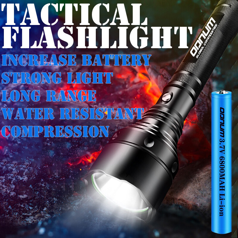 Rechargeable Aluminum Waterproof Flashlight Heavy Duty LED Five ...