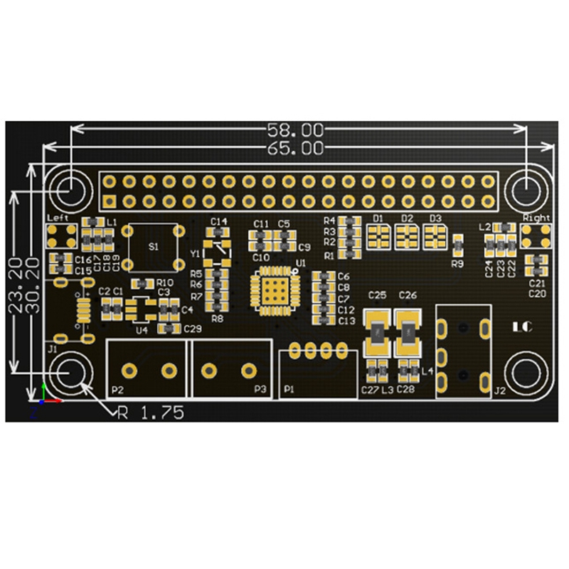 WM8960 Hi-Fi Sound Card HAT for Raspberry Pi Stereo CODEC Play/Record ...