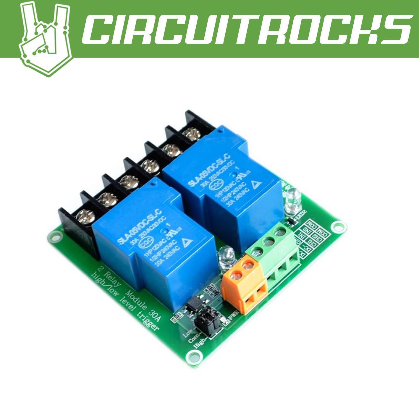 Circuitrocks Relay Large Current 30A 2 Channel Module | Lazada PH