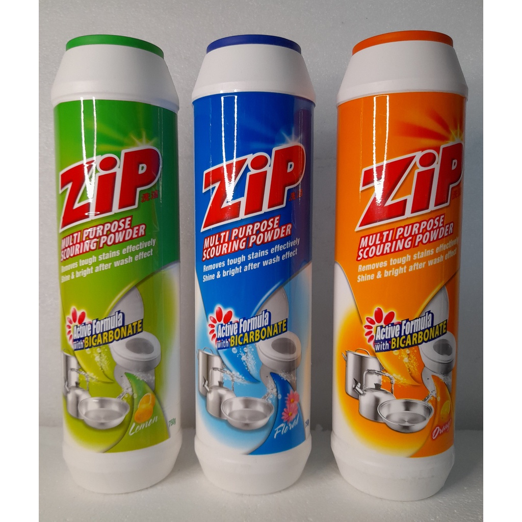 Zip Multi Purpose Scouring Powder Active Formula w/ Bicarbonate 750g ...