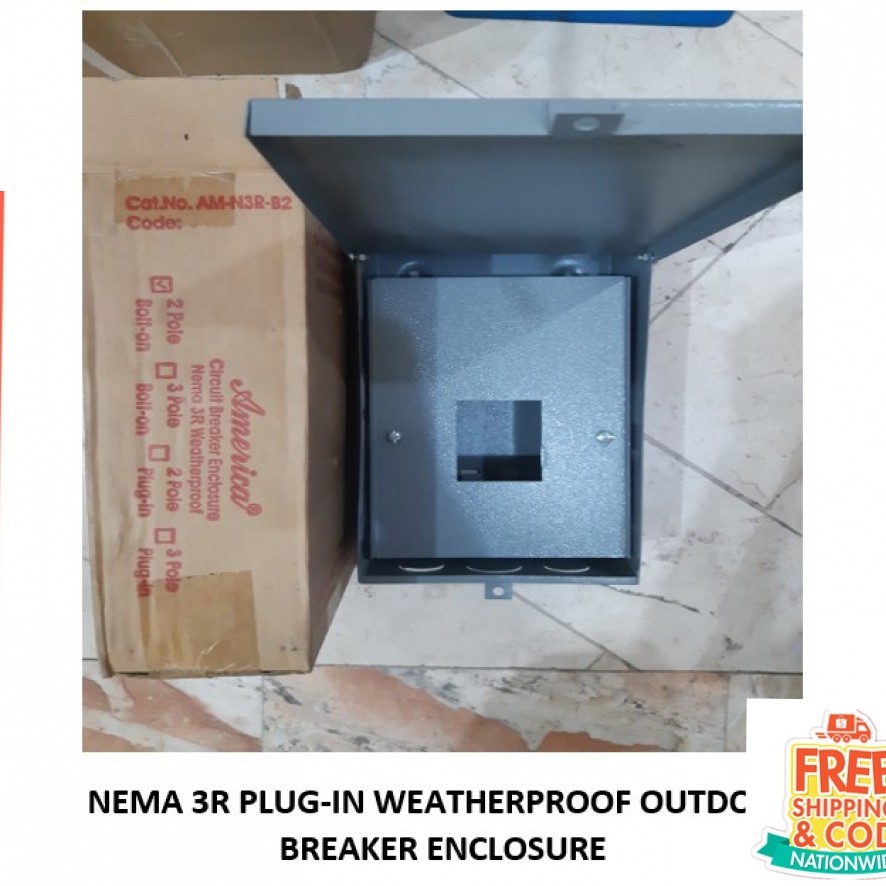 【factory outlet】 CIRCUIT BREAKER BOX ENCLOSURE PLUG-IN WEATHERPROOF ...