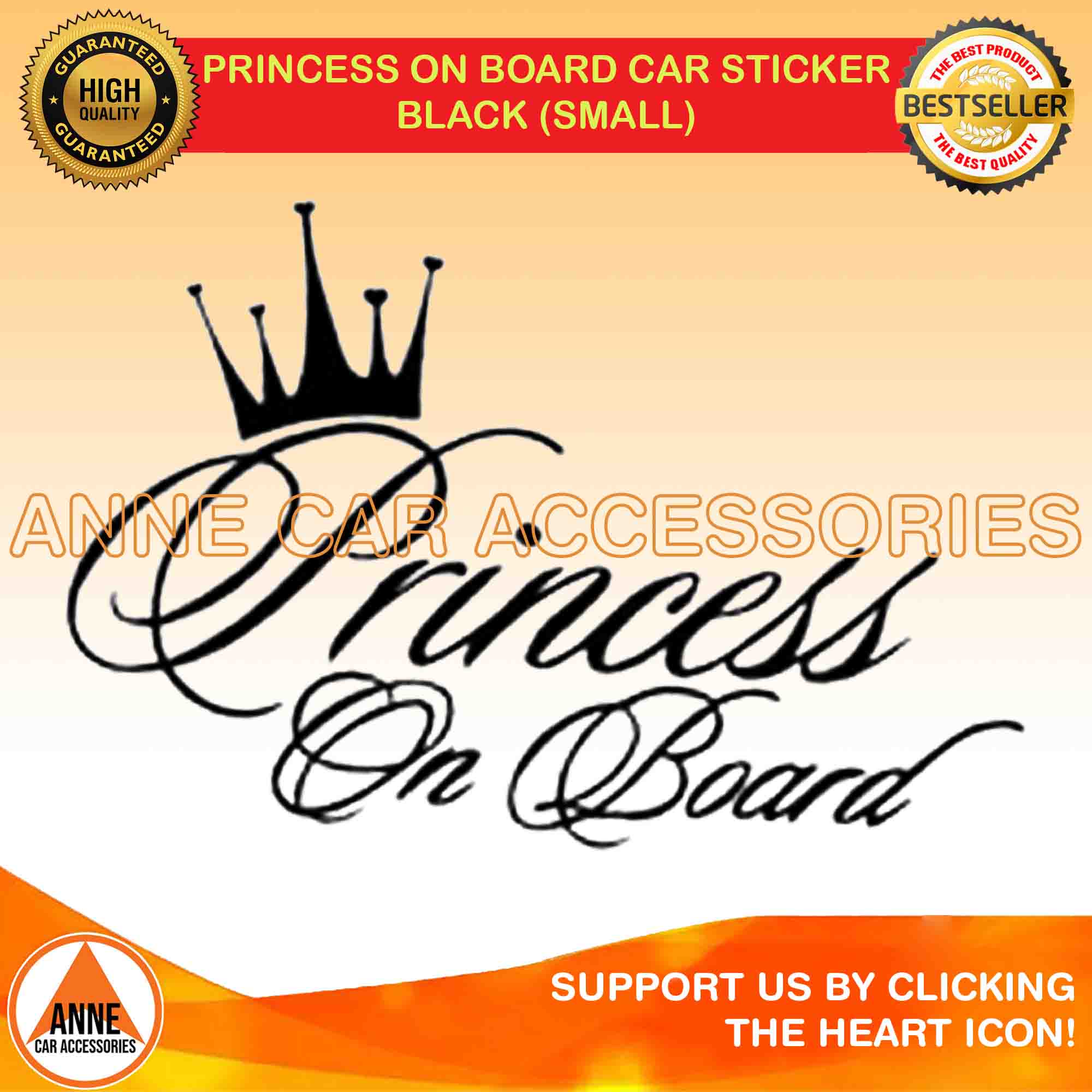 1pc Princess on Board Car Sticker / Home Window Decoration Sticker ...