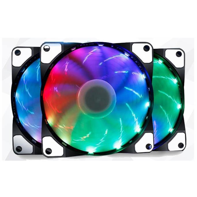 KENLEI GSTORM LED 15 RGB Light Neon Quite Clear Cooler 120mm PC CPU ...