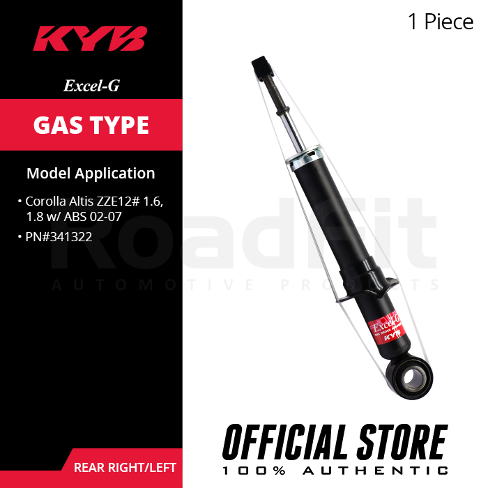 KYB Excel-G Gas Shock Absorbers for Toyota Corolla Altis ZZE12# 1.6, 1. ...