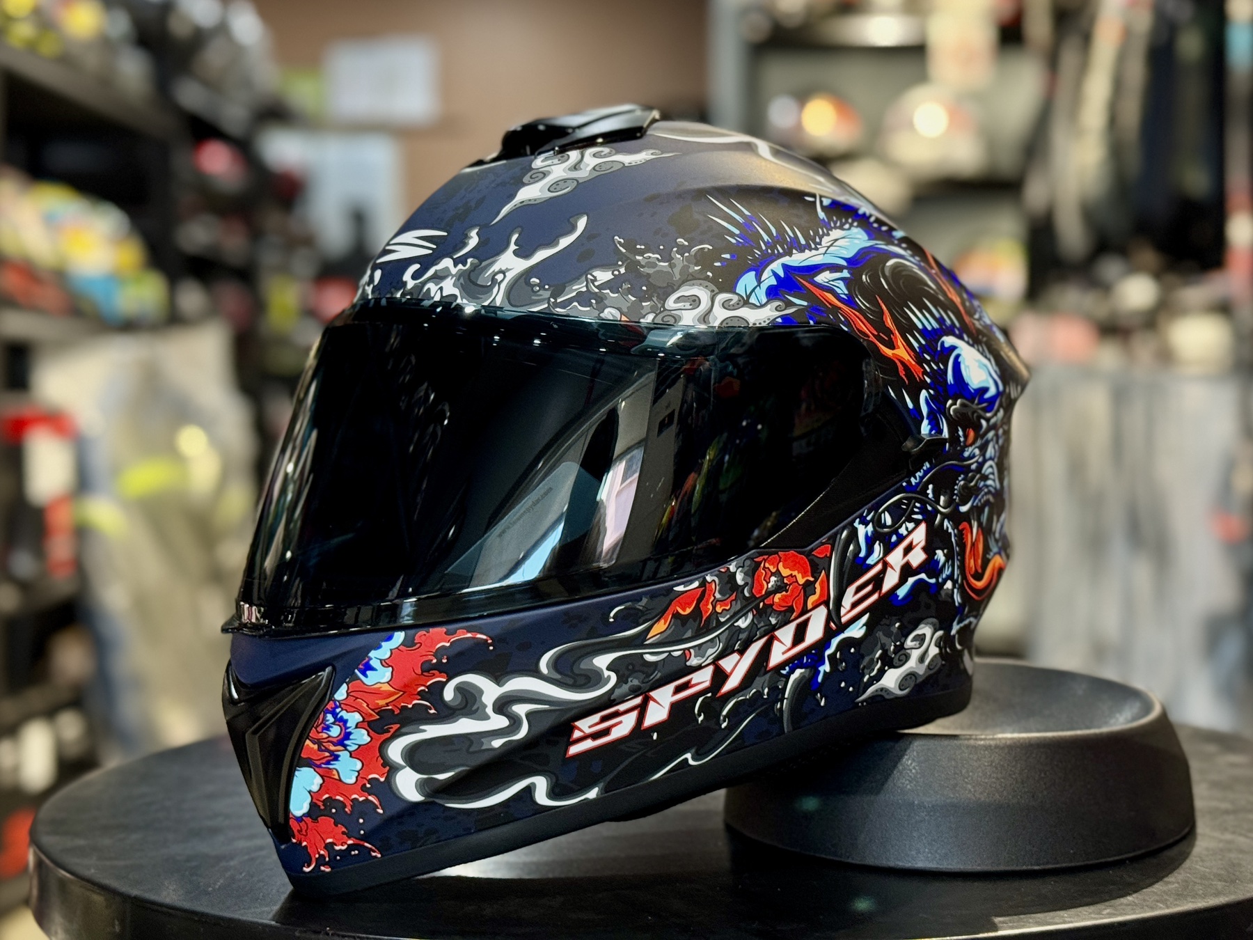 SPYDER Shift 3 Ryujin Full Face Dual Visor Helmet w/ Free Extra Clear ...