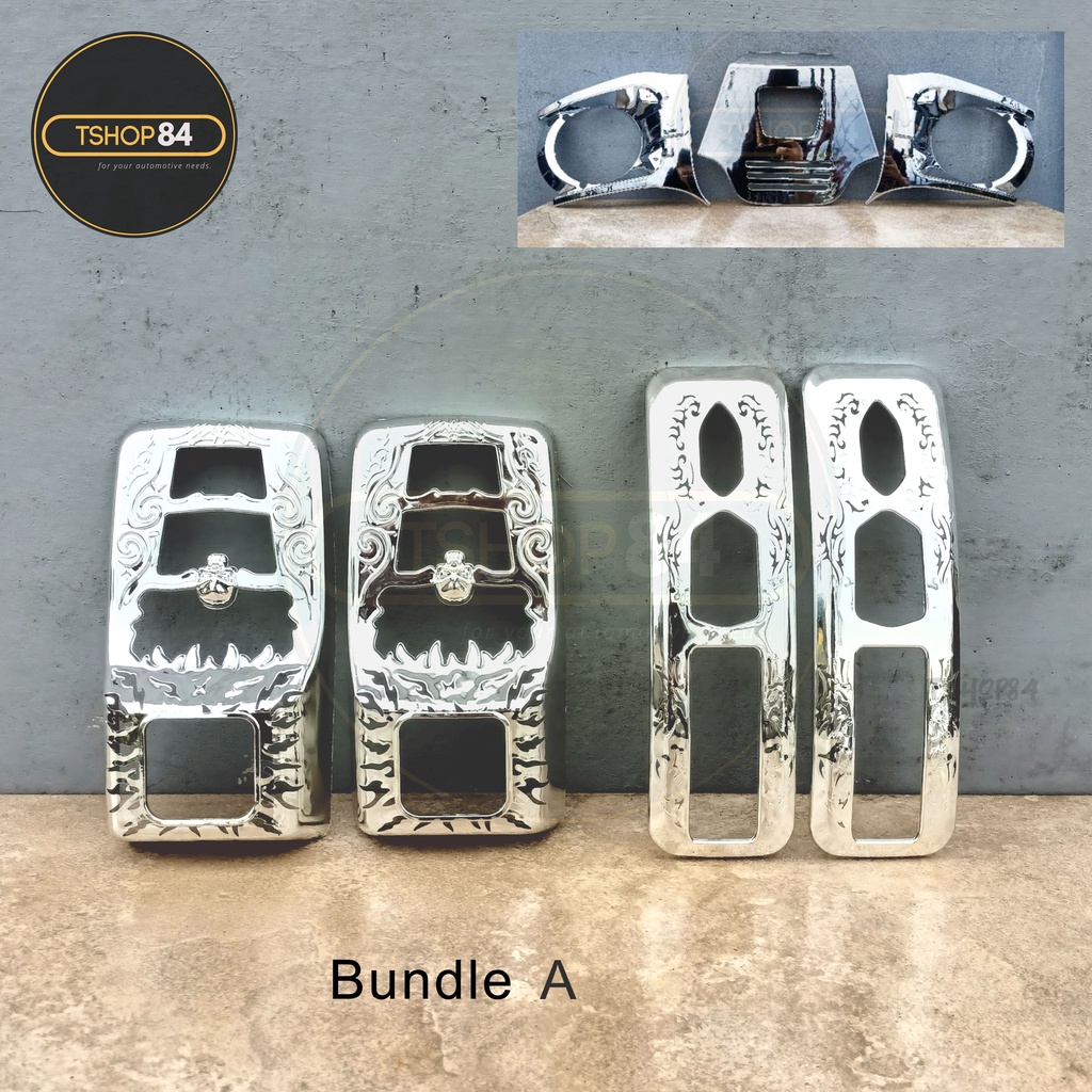 ♨Bajaj RE Headlight Chrome Cover Signal Light Bumper COMPLETE SET ...