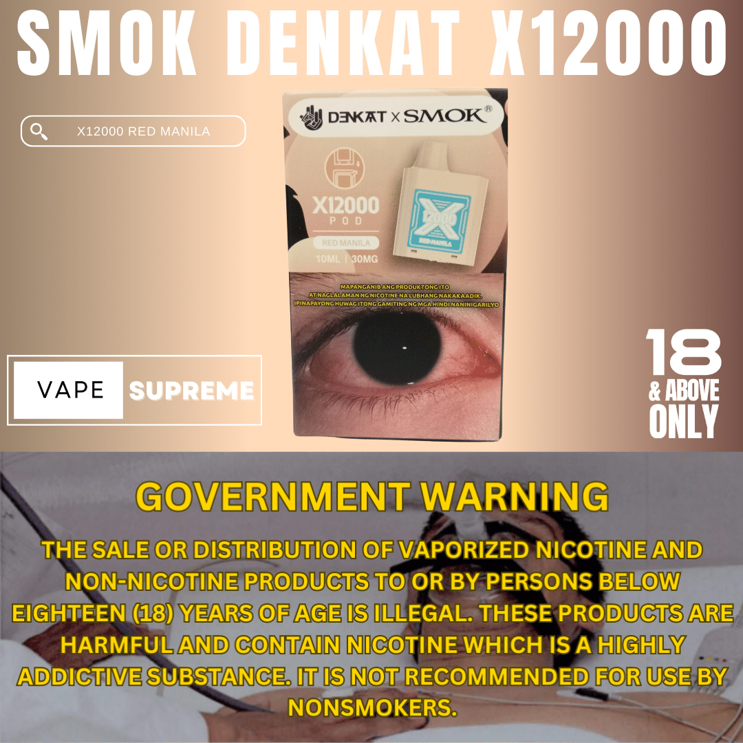 X12000 SMOK DENKAT DISPOSABLE (BATTERY SOLD SEPARATELY) | Lazada PH