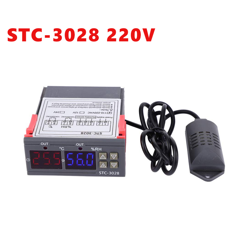 STC-3028 220V Temperature and Humidity Controller Meter with Integrated ...