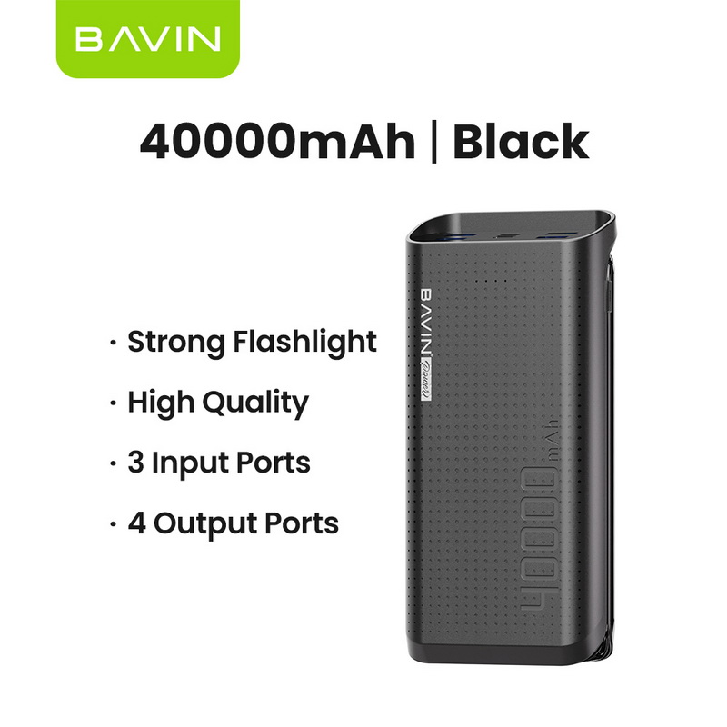 BAVIN PC077 40000mAh Powerbank Large Battery Capacity w/ 2.1A 4 USB ...